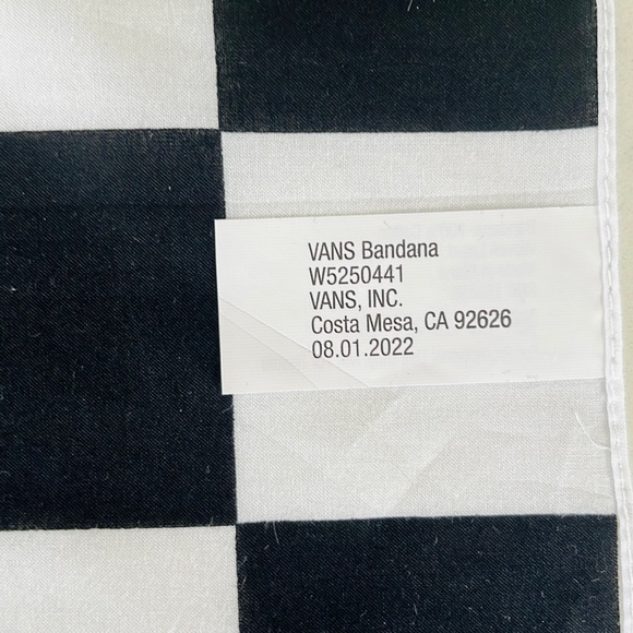 Vans | Accessories | Vans Classic Checkers Bandana | Poshmark